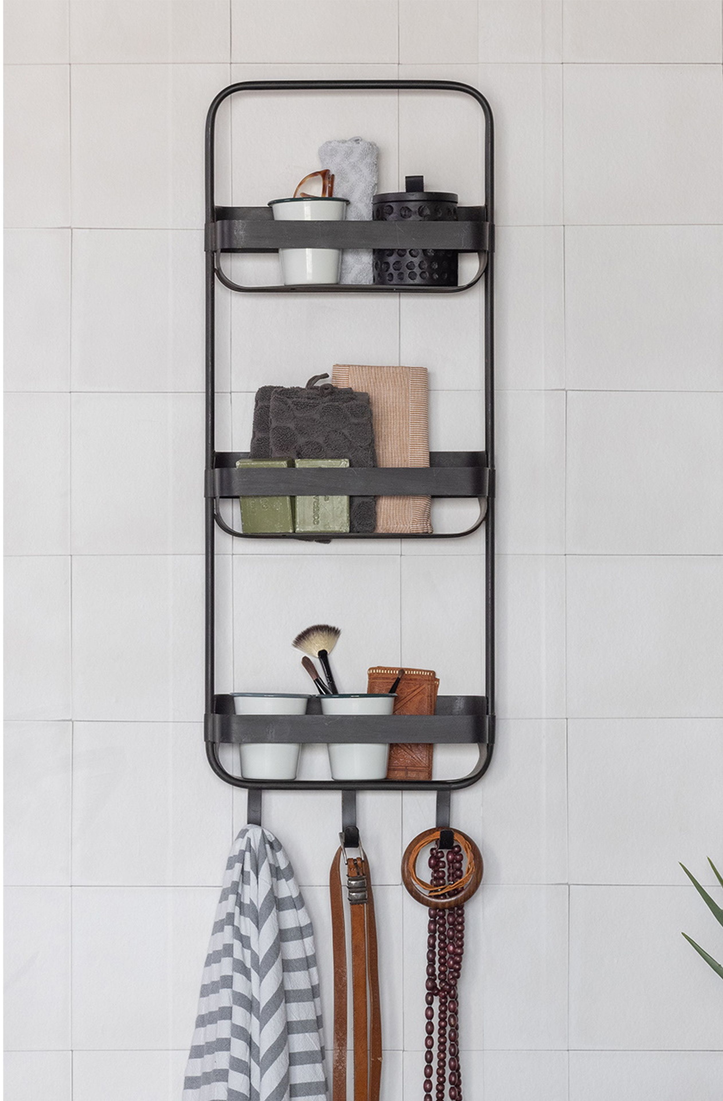 Wandregal Badregal Industrial Franz Metall Vintage schwarz