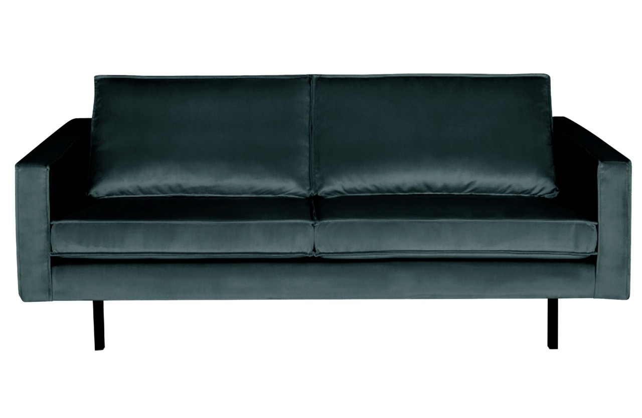 Retro Samtsofa Rodeo 2,5-Sitzer verschiedene Farben » Farbe: Teal